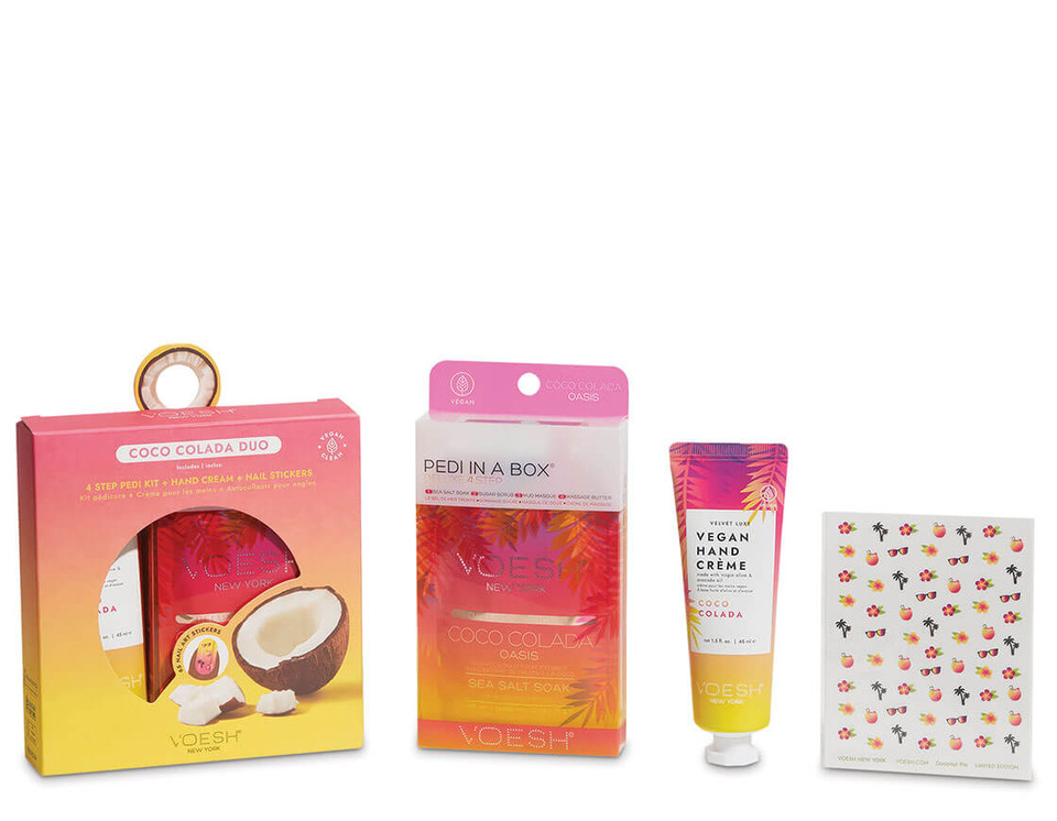 VOESH pedi in a box 4 step and hand crème, colada - Ellisons