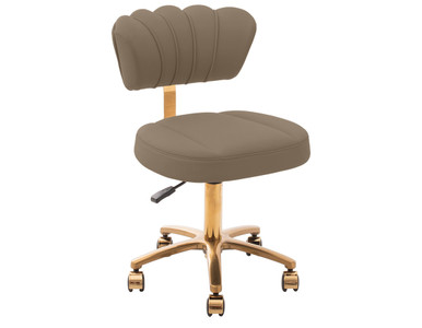 Esthetix Sienna therapist stool, Cappuccino/Gold | Ellisons