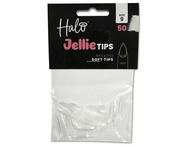 Halo Jellie nail tips stiletto, sizes 9 (50) - Ellisons