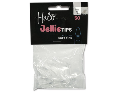 Halo Jellie nail tips almond, sizes 9 (50) - Ellisons