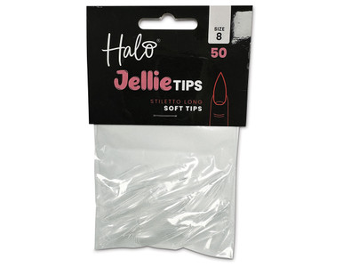 Halo Jellie nail tips long stiletto, sizes 8 (50) - Ellisons