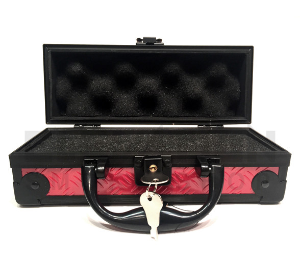Vatra Lock N Load 8" x 3" x 3" Red Aluminum Pipe Mod Vape Case (Out of ...