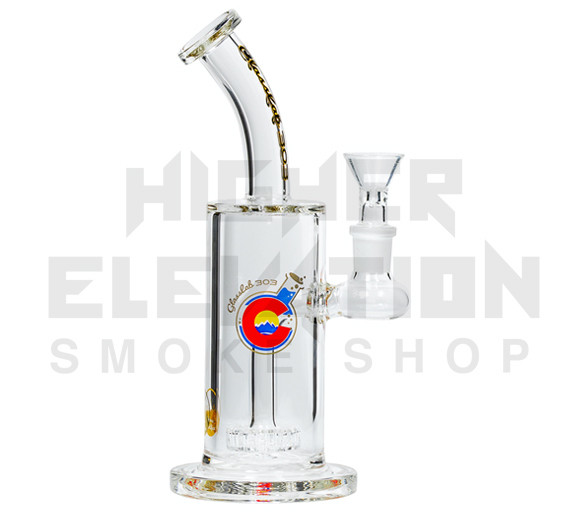 GlassLab 303 8" Clear Banger Hanger w/ Circle Percolator - Higher Elevation