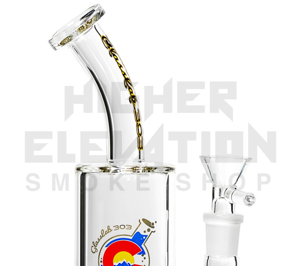 GlassLab 303 8" Clear Banger Hanger w/ 3 Wheel Percolator - Higher ...