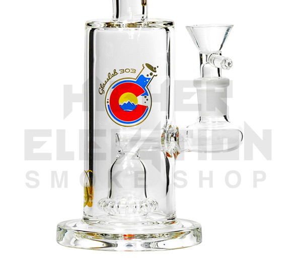 GlassLab 303 8" Clear Banger Hanger w/ Showerhead Percolator - Higher ...