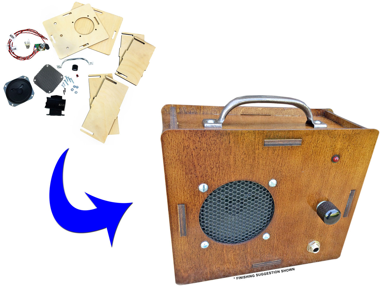 DIY 2.5 Watt Amplifier Kit - Laser-cut enclosure offers endless ...
