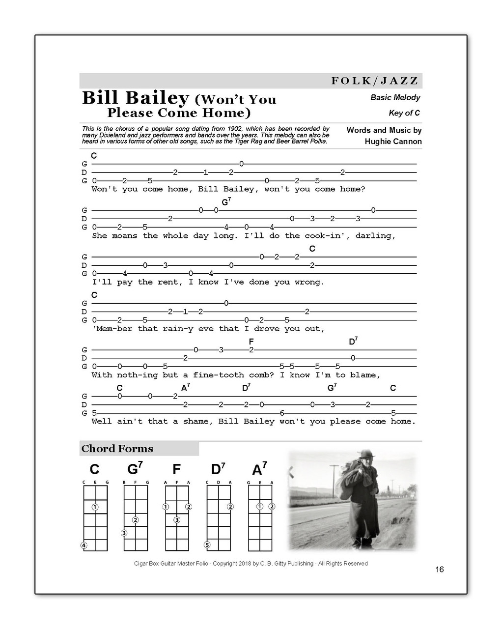 Americana Sampler 3-string Cigar Box Guitar Songbook - 41 beloved ...