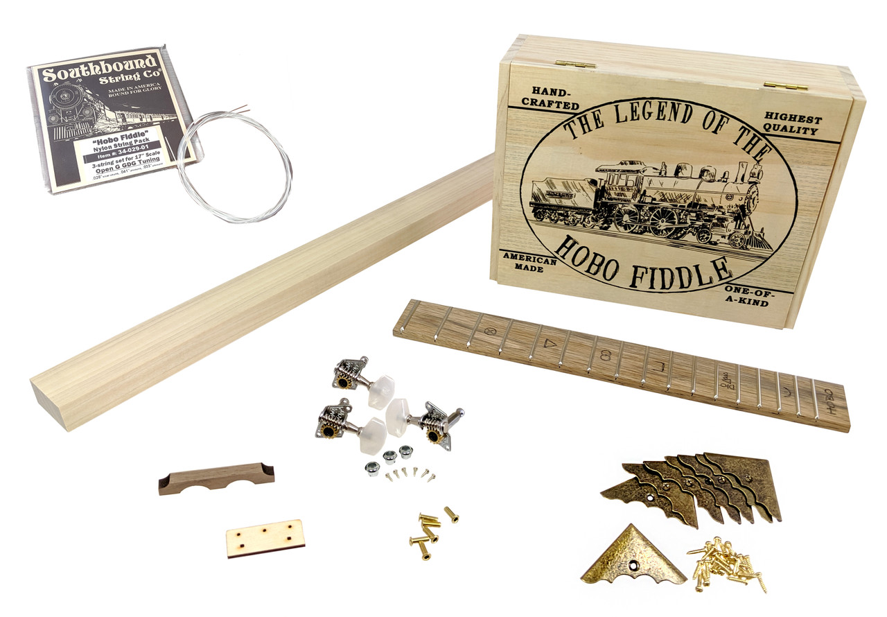 The Hobo Fiddle DIY Kit by Ben Gitty - build your own Hobo Guitar!