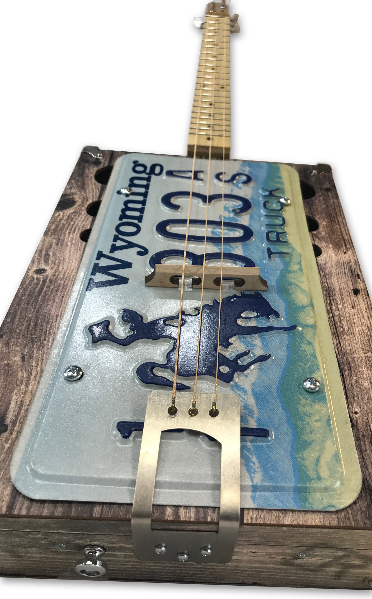 The "Rodeo King" 3-string License Plate Resonator Guitar Kit - C. B ...