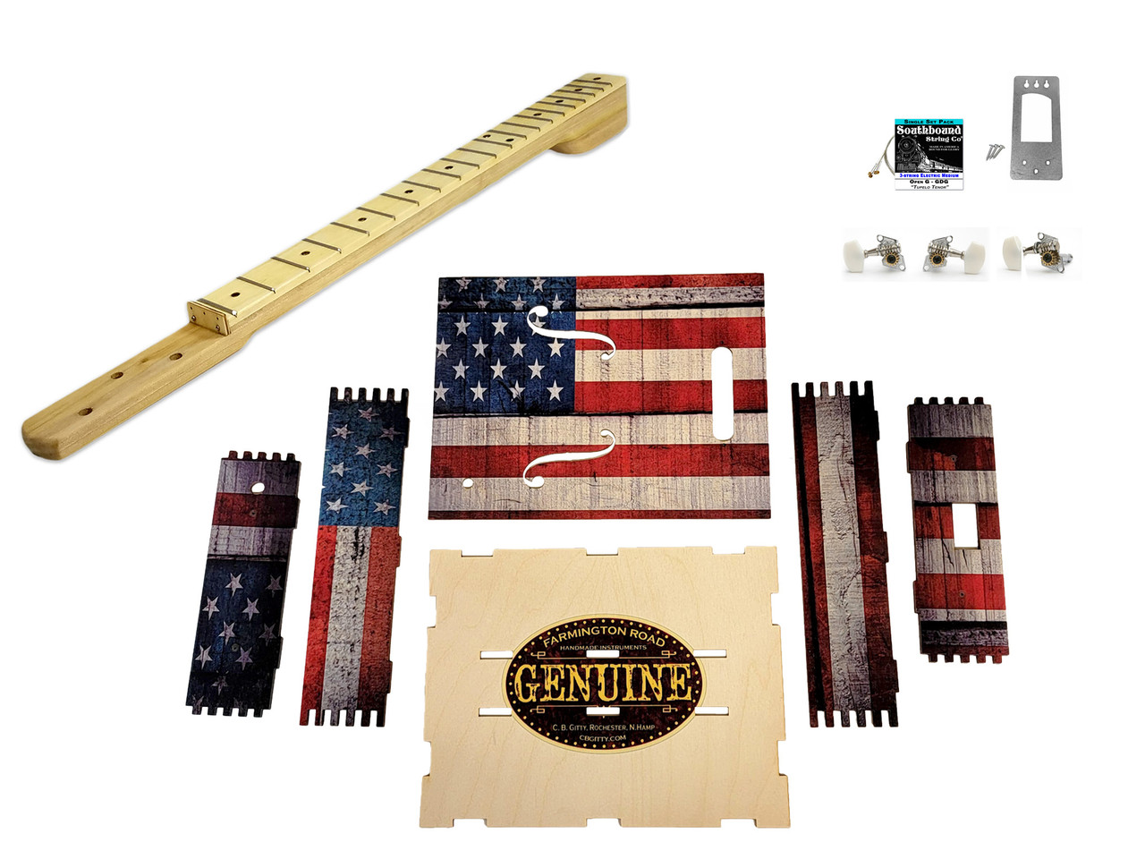 The Star Spangled Rustic U. S. Flag Acoustic/Electric Tenor Kit ...