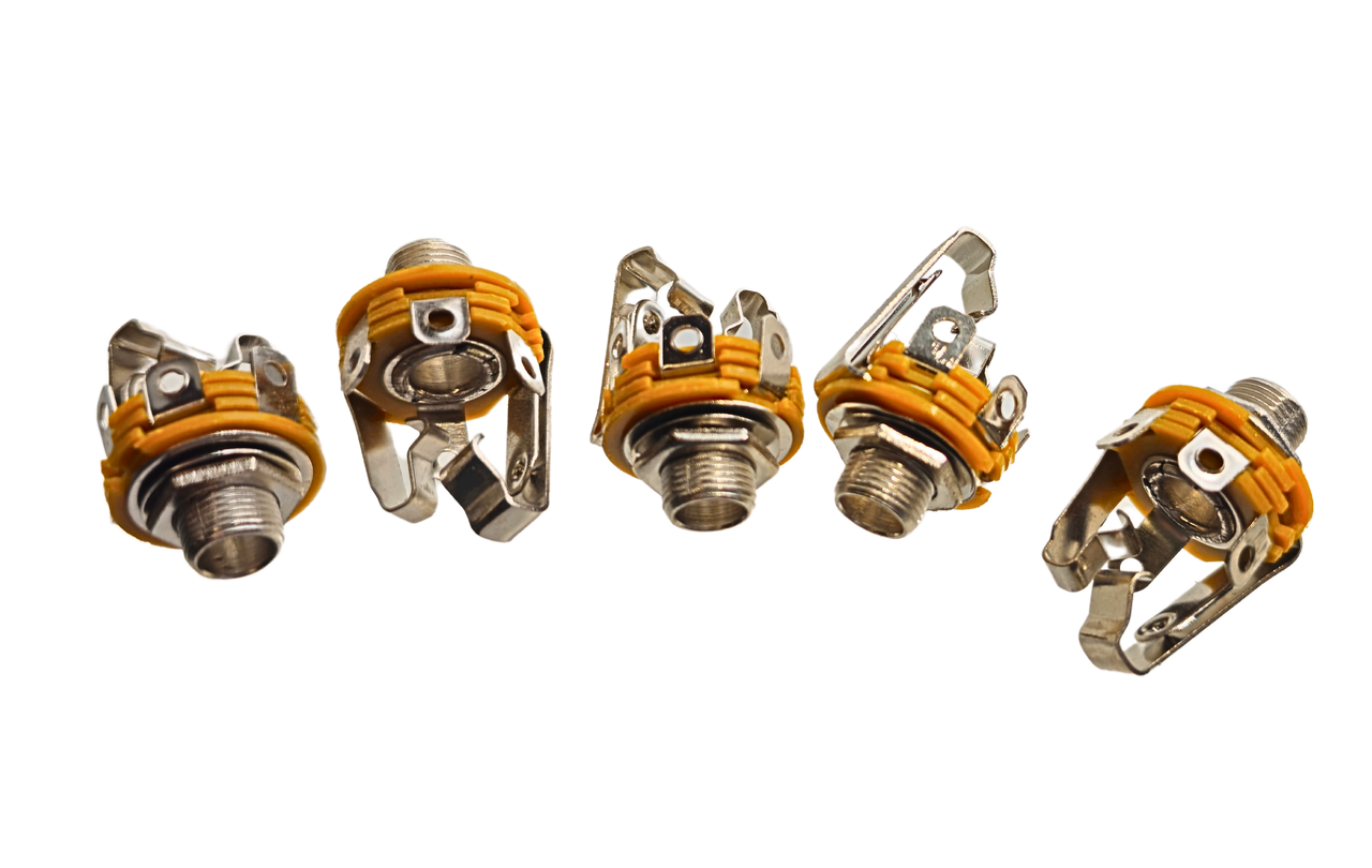 5pc. Stereo 1/4" Jacks with Cut-Off Circuit - C. B. Gitty Crafter Supply