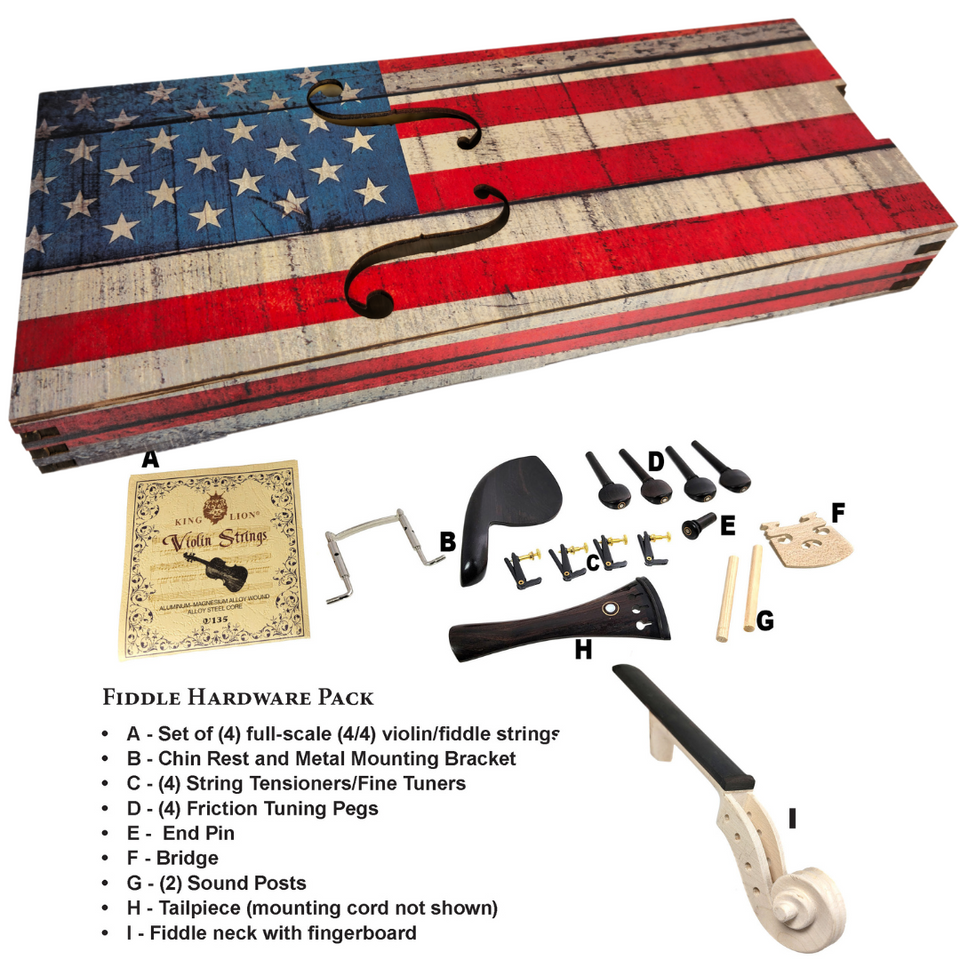 Special Edition "Star Spangled" Americana Box Fiddle Kit - C. B. Gitty ...