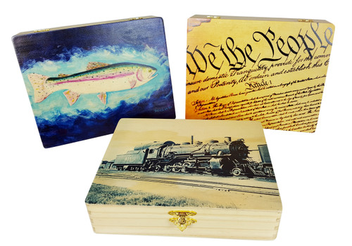 "Vivigraphic" Illustrated Wooden Cigar Boxes - Choose your print from ...