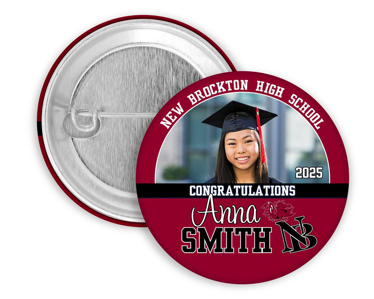 Custom New Brockton Graduation Button