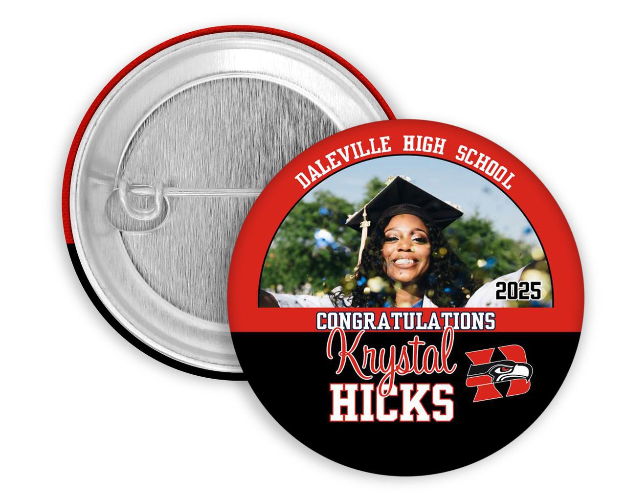 Custom Daleville Graduation Button