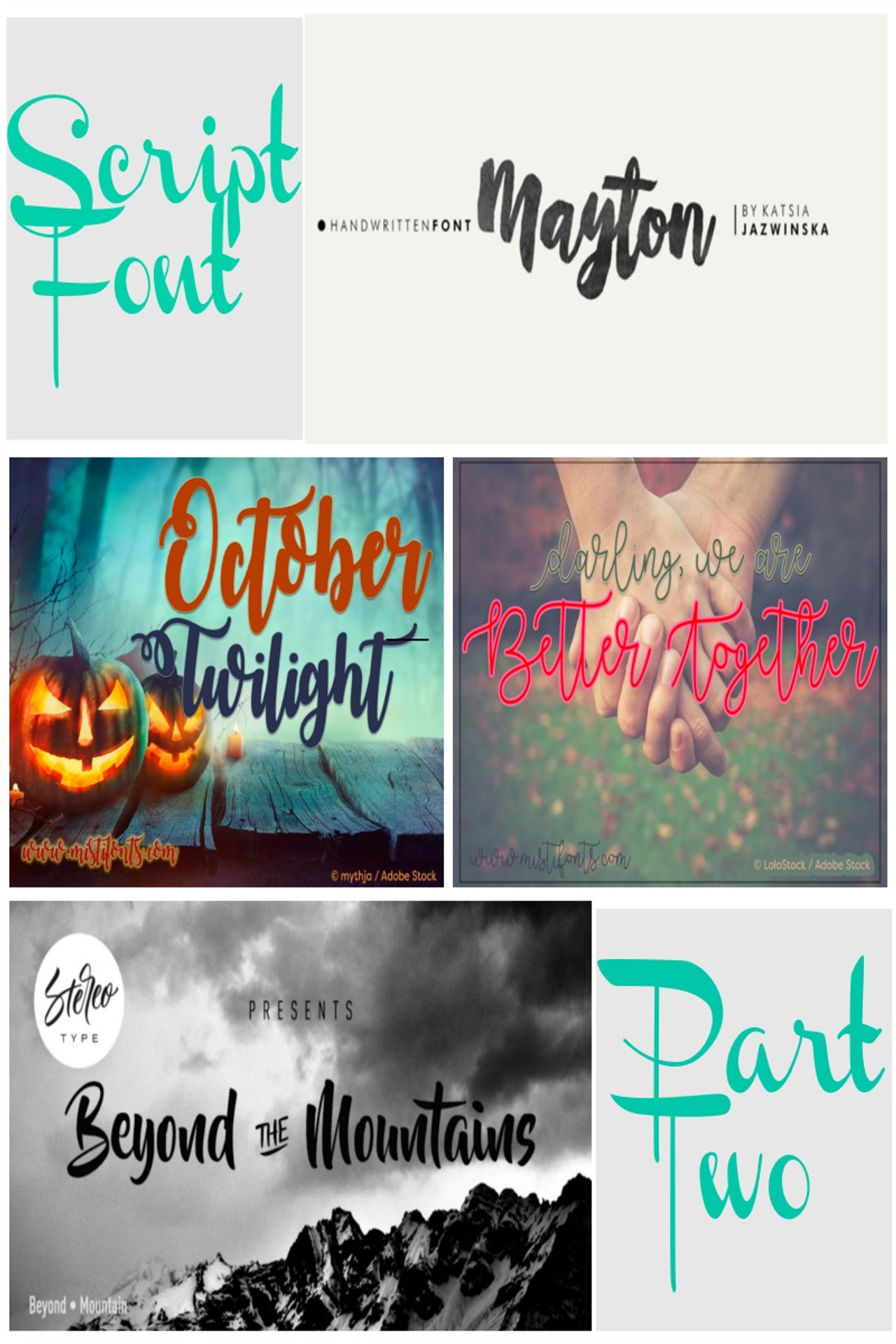 Scripts Fonts Part Two - Expressions Vinyl