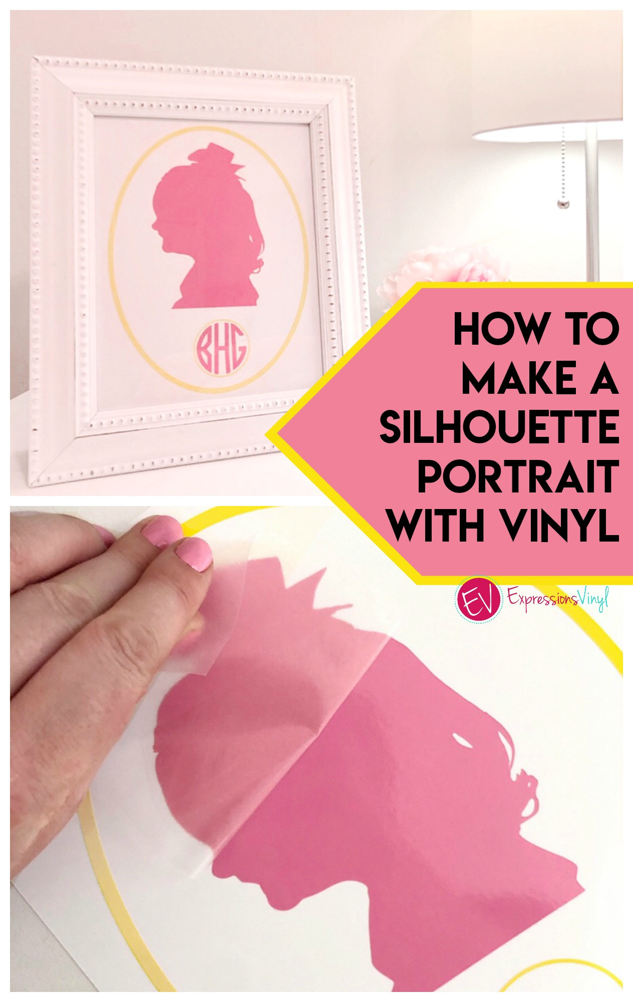 Silhouette portraits with vinyl - Expressions Vinyl