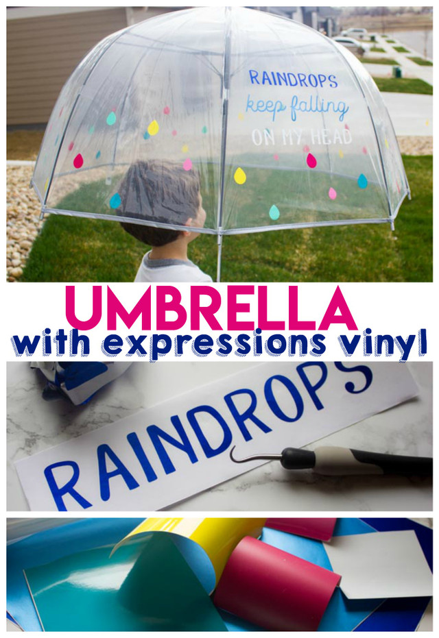 Fun umbrella with Expressions Vinyl - Expressions Vinyl
