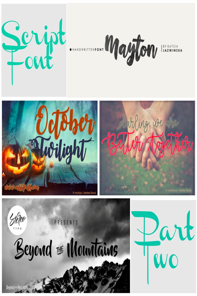 Scripts Fonts Part Two - Expressions Vinyl