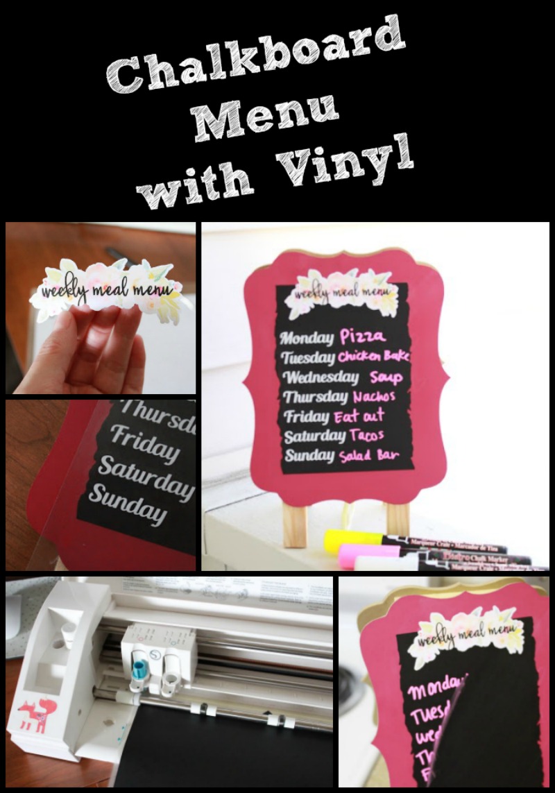 Chalkboard menu with vinyl - Expressions Vinyl