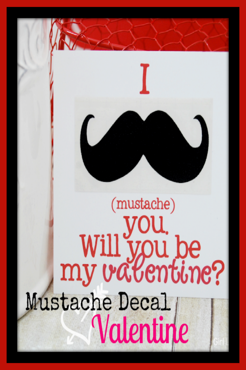 Mustache Decal Valentine - Expressions Vinyl