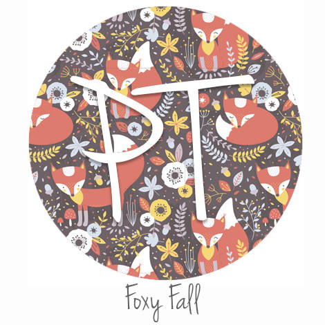 12"x12" Permanent Patterned Vinyl - Foxy Fall - Expressions Vinyl