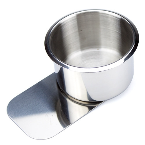 Small Stainless Steel Slide Under Cup Holder - CustomPokerChipCompany.com