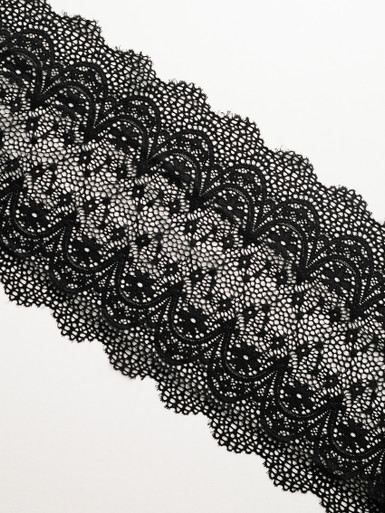 Lacework in Black 20cm Stretch Lace