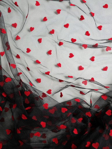 Heart flock Stretch Mesh