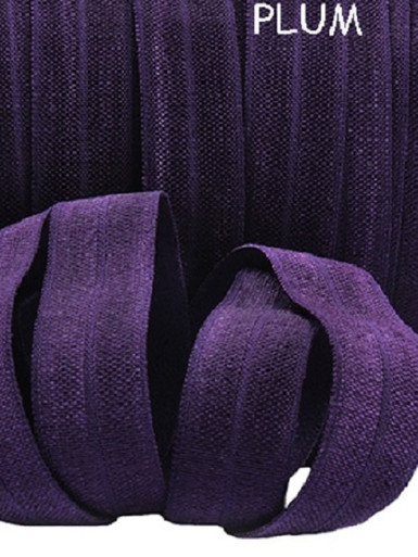 Plum Fold Over Elastic