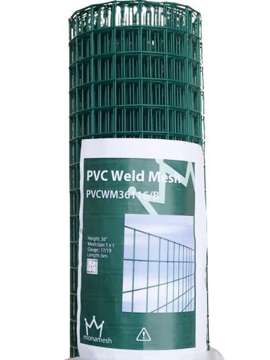 Green PVC Welded Wire Mesh 90cm x 6m | Gardener Supplies
