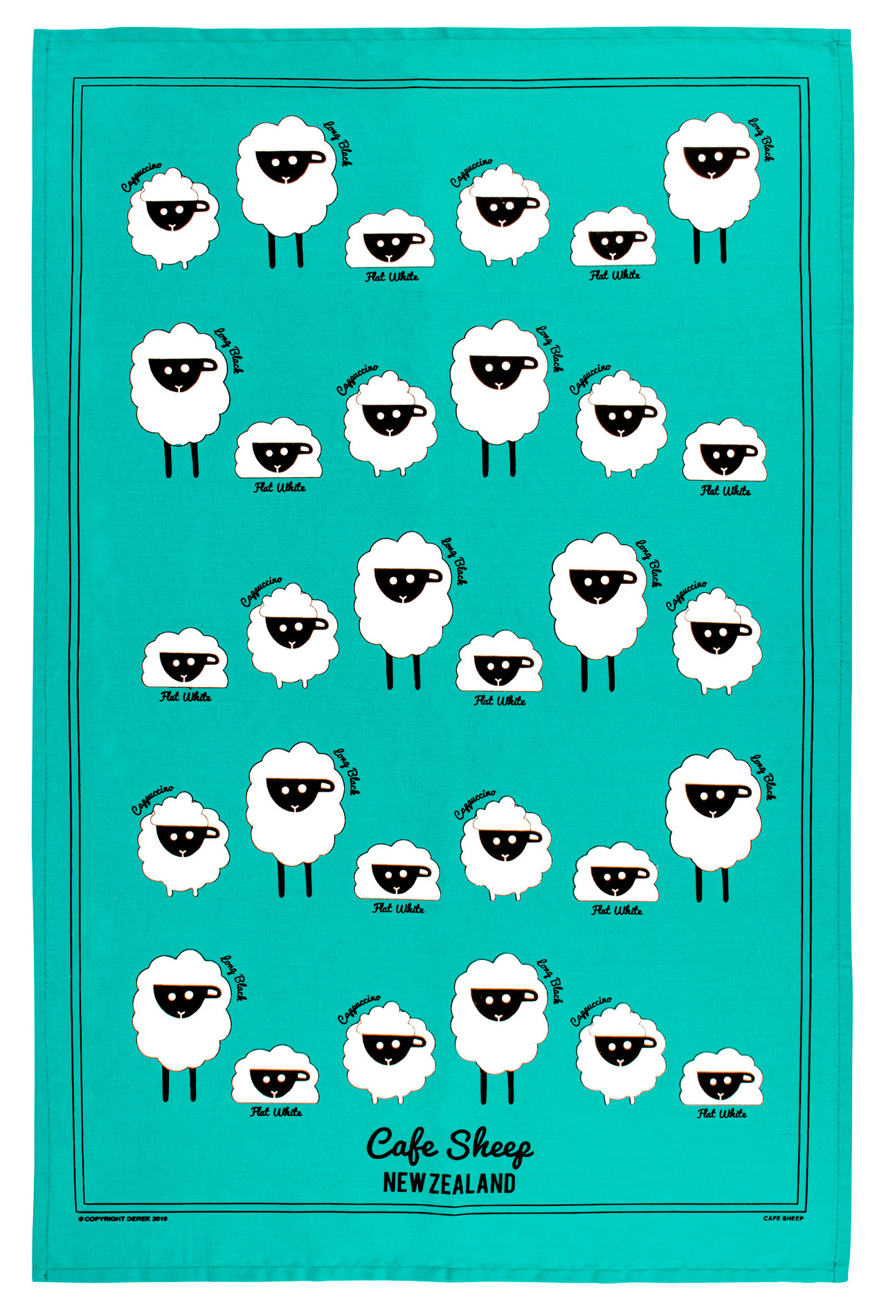 NZ Cafe Sheep Tea Towel | 100% cotton - Adore Collection