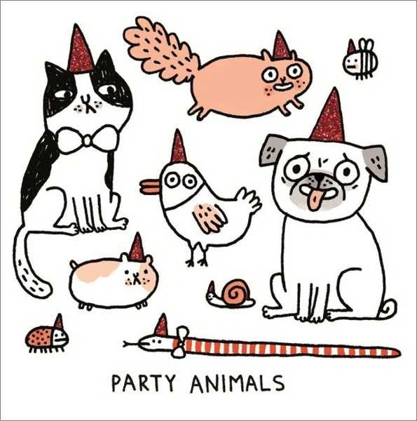 Greeting card - Party Animals - Adore Collection