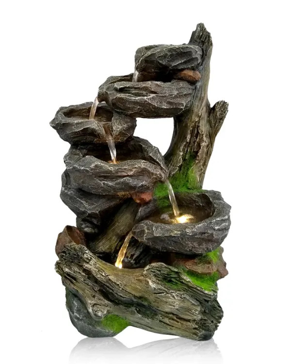 Rock and wood water feature - Adore Collection
