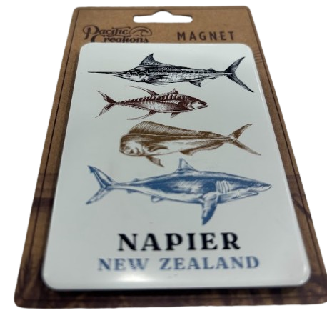 Ocean Fish design magnet with Napier, New ZEaland - Adore Collection