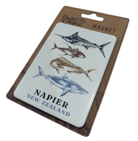 Ocean Fish design magnet with Napier, New ZEaland - Adore Collection