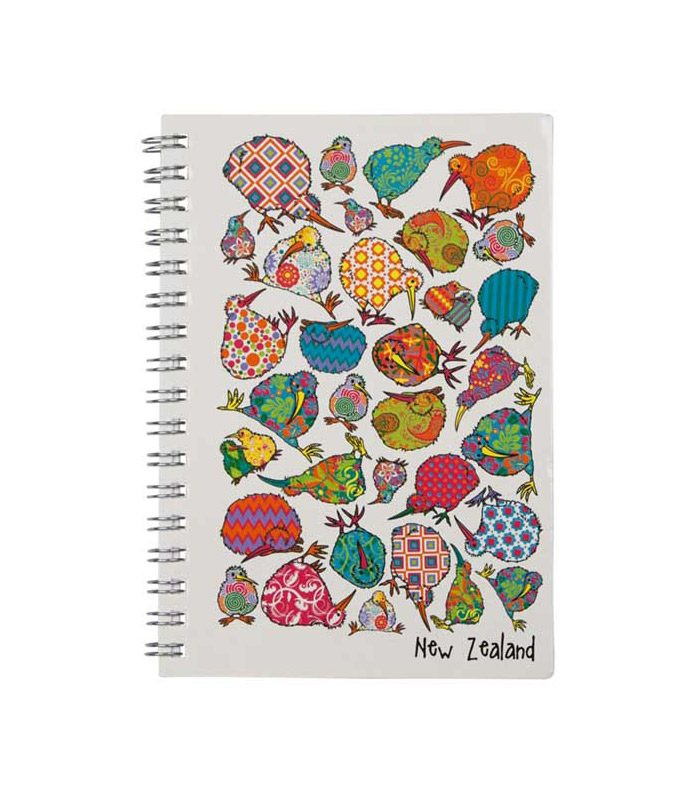 Kaleidoscope kiwi A6 spiral notebook - Adore Collection