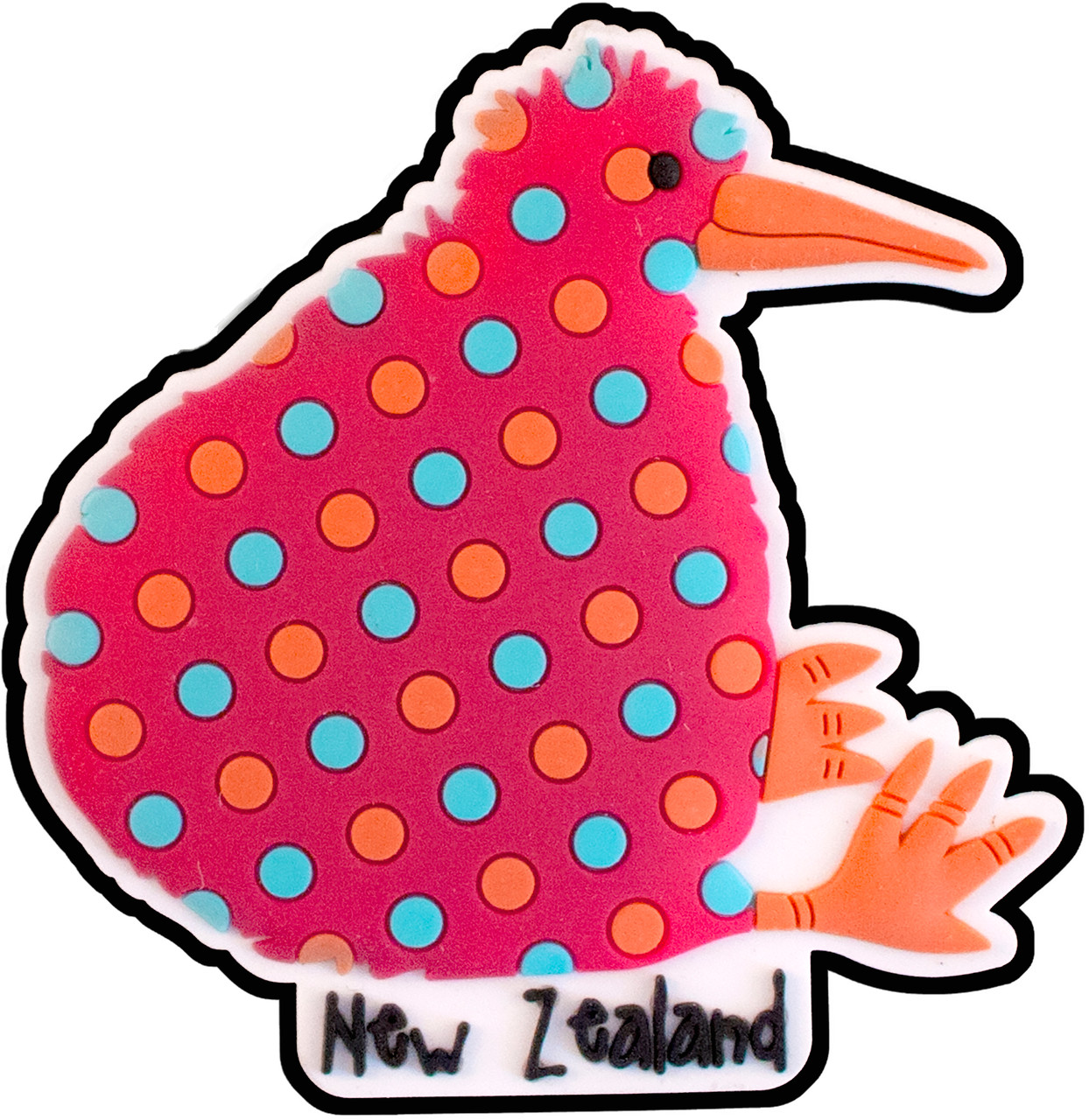 Pink spotty kiwi PVC magnet - Adore Collection