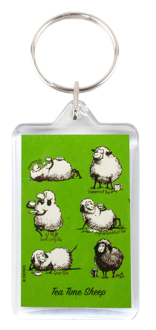Tea time sheep keyring - Adore Collection