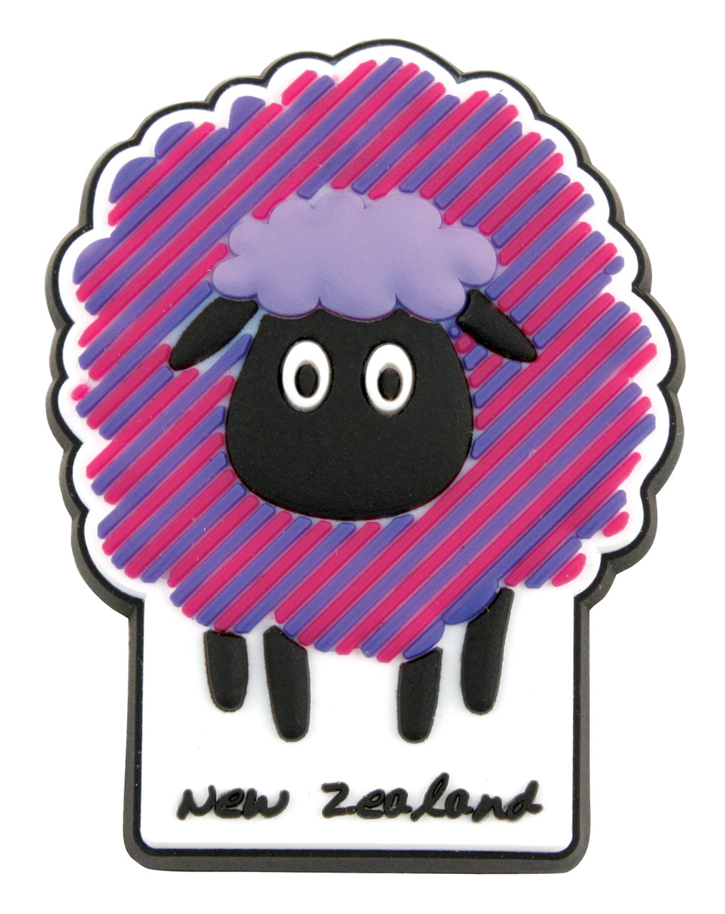 Small purple stripe sheep PVC magnet - Adore Collection