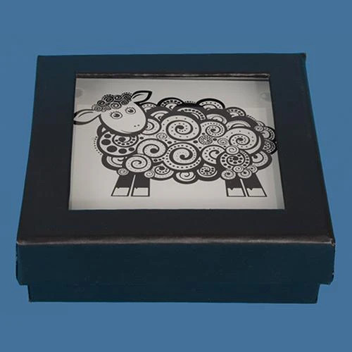 New Zealand Sheep with Koru design on 4 x glass coaster set - Adore ...
