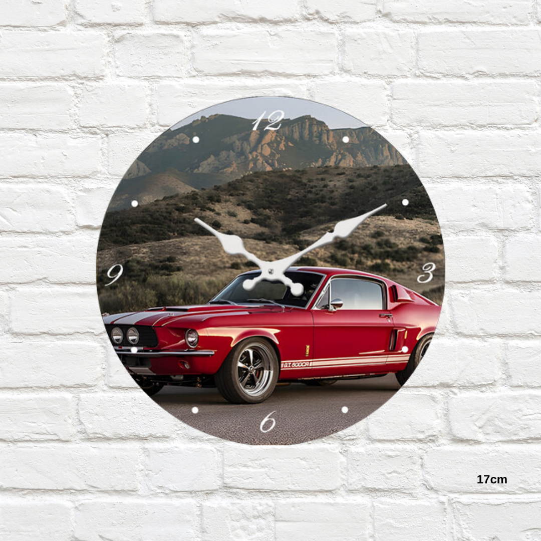 Ford Mustang Shelby clock (17cm diameter) - Adore Collection