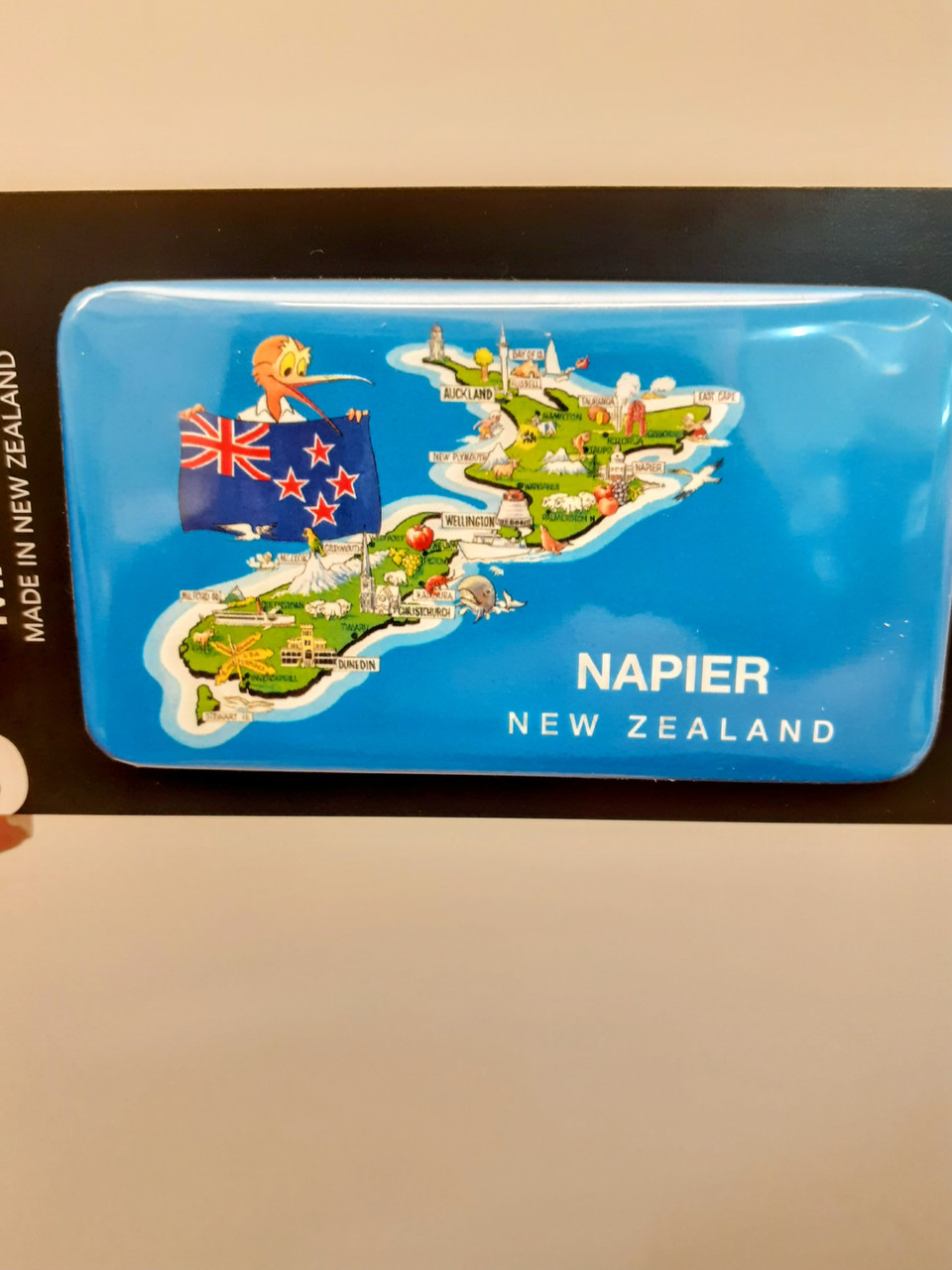 Fridge Magnet of map of NZ with Napier, New Zealand - Adore Collection