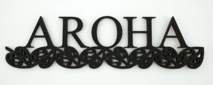 Large Aroha sign with cut out kowhaiwhai design for the wall - Adore ...