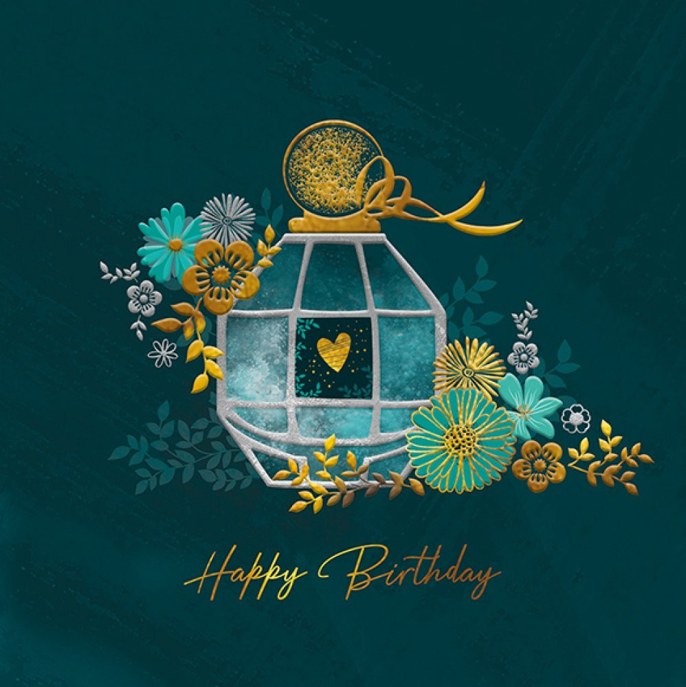 Blue perfume bottle - birthday card - Adore Collection
