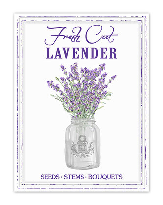 Fresh cut lavender - tin sign (30x40cm) - Adore Collection