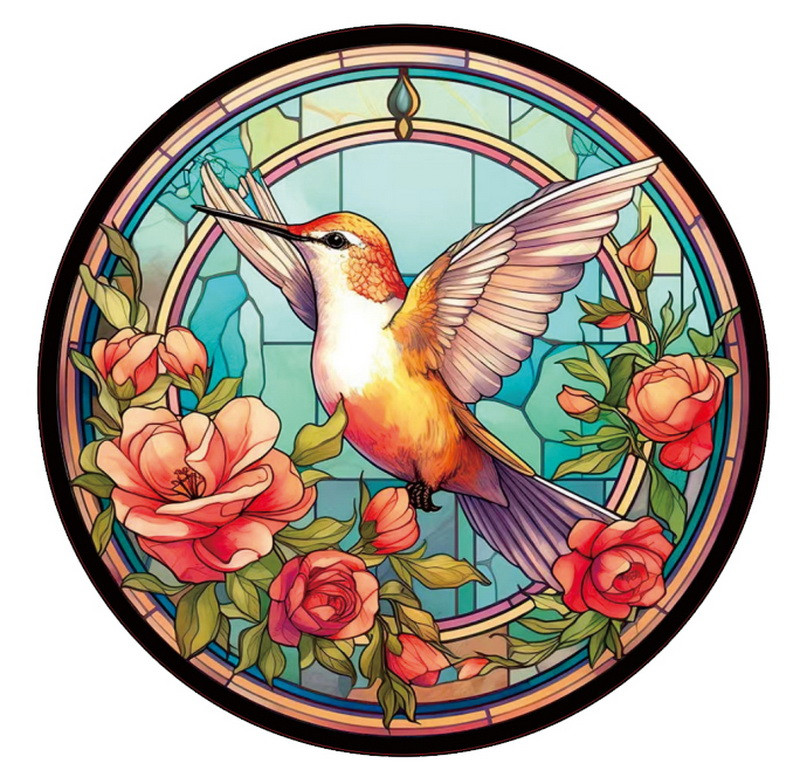 Flying hummingbird suncatcher - Large (20cm diameter) - Adore Collection