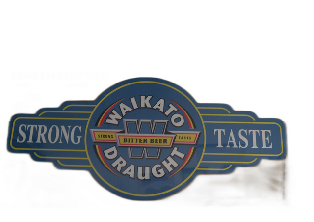 Waikato Draught, Large metal embossed sign - 84cm long - Adore Collection