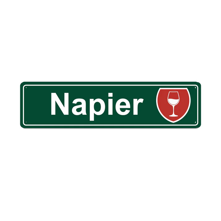 Green Napier Hanging Road Sign(Wine) - Adore Collection