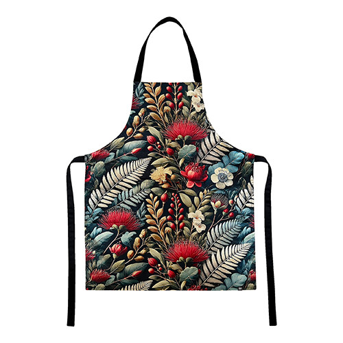 NZ Pohutukawa Tapestry design kitchen apron - 100% cotton - Adore ...